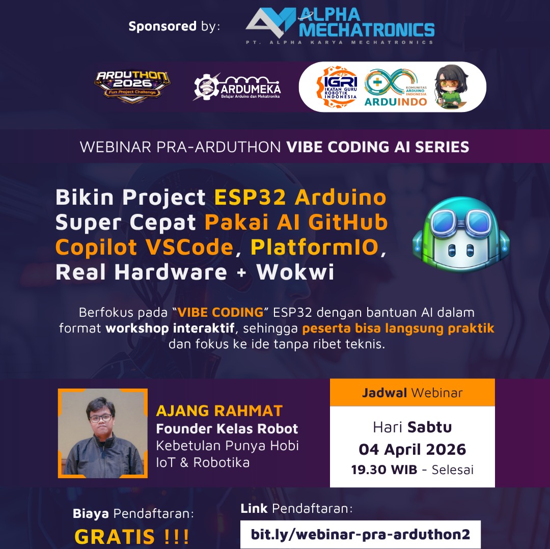 Webinar Bikin Project ESP32 Arduino Super Cepat Pakai AI GitHub Copilot ...