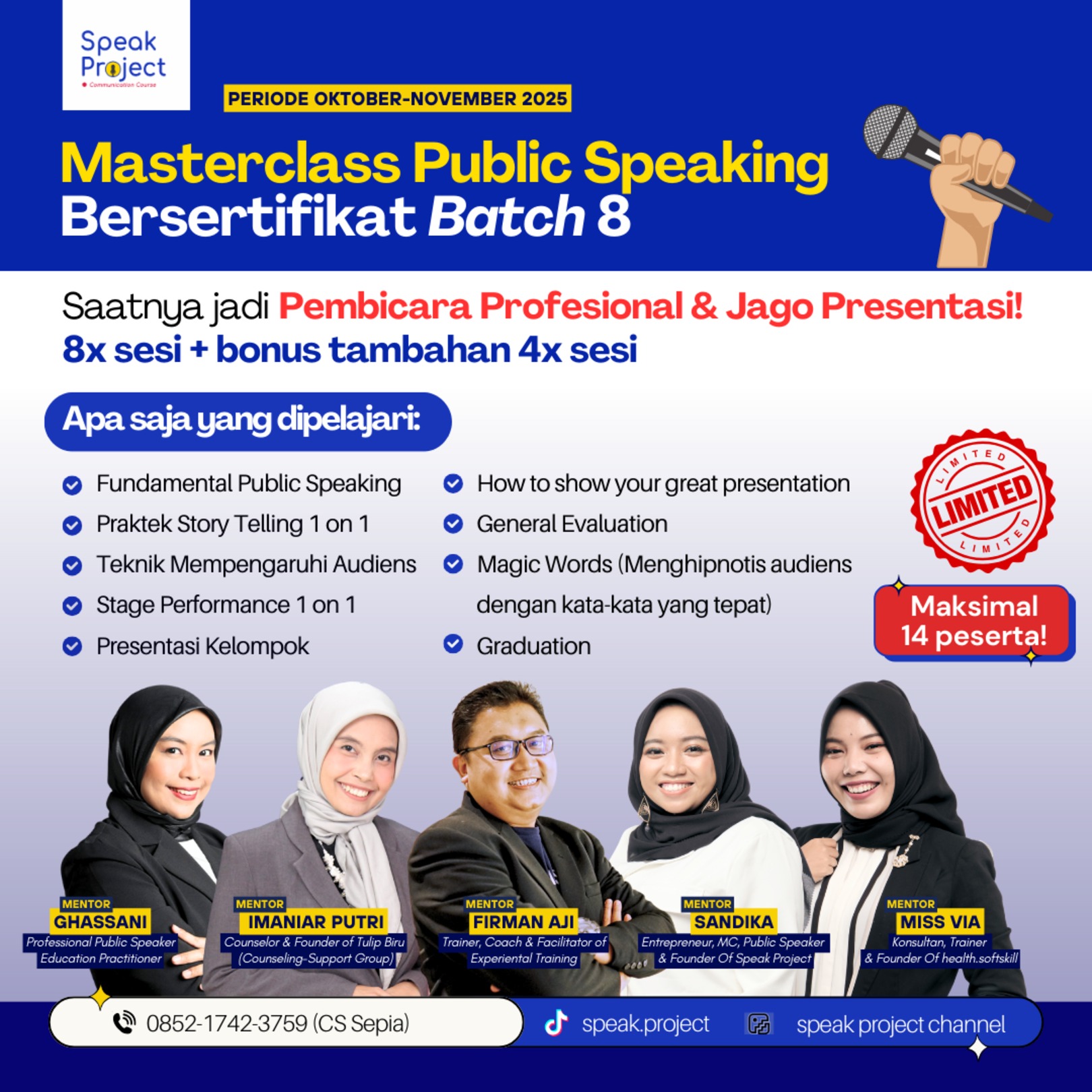 MASTERCLASS PUBLIC SPEAKING 2025 - BATCH 8